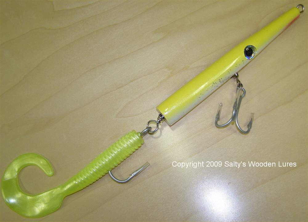 2 oz Saltwater Needlefish style wooden lures and plugs for large ...